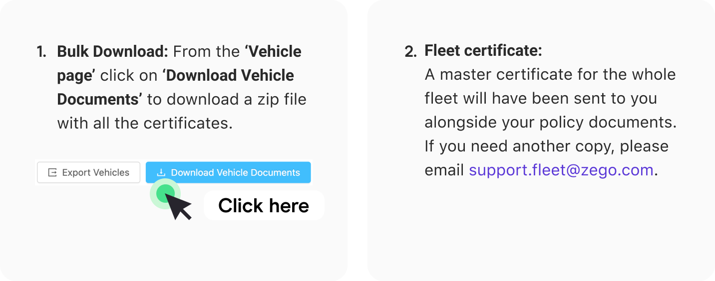fleet portal fleet insurance certificates
